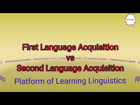 Difference between first language acquisition and second language acquisition