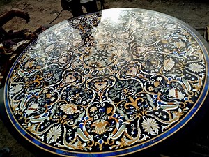 Marble Inlay Table Top | 48 Inches Round. - Etsy