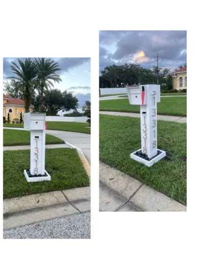 Modern mailbox By Mailbox Factory FL, Custom Mailbox fabrication and Installation call us 786-583-4659 aluminum material - powder coating - paint - Floating numbers - Box (Approved by the USPS) - Solar lights - Base and pebbles (Additional price) #mailbox #mailboxes #solarlights #mailboxflorida #mailboxesfl #frame #aluminummailbox #aluminum #powdercoating #powdercoatedframe #dover #doverfl #doverflorida #tampa #tampafl #tampaflorida #hillsboroughcounty