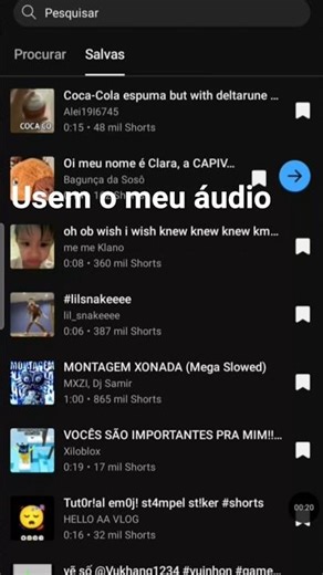 usem o meu áudio
