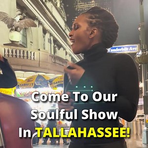 SOULFUL SOUNDS IN TALLAHASSEE! 🎙️✨ You’ve probably seen “NYC's Jazzy R&B Duo” on HBO or Amazon, but this is your chance to experience their fun personalities at one of their shows! 📺🧐 This playful couple might remind you of Lucy & Ricky, and if you like everything from Erykah Badu to Billie Holiday, you'll love grooving to their Soulful Sounds. 💃🏽🕺🏽🔥🎵 Acute Inflections is known for using call-and-response and witty freestyles to interact with audiences, and their humorous banter will de