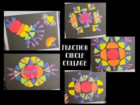 Week 7, Shapes: Fraction Circles Collage, 4th-5th grades