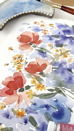 6.2K views · 68 reactions | ‘Rainbow Meadow’ watercolor tutorial is...