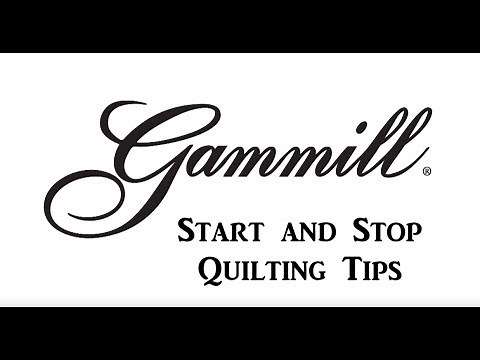Starting and Stopping Quilting