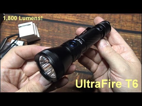 UltraFire T6 Flashlight Kit Review! (1,800 Lumens, 21700, Great for Tactical or EDC Applications!)