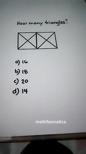 Two similar figures joined, how many triangles are there? Easy way of counting. #easy #counting #educational #fbreels24 #learning | Math Fannatics
