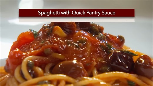 When you’re thinking about a recipe I'm sure your thoughts immediately go to shopping and all the ingredients you'll have to buy. But I love a good bowl of spaghetti with a sauce made from pantry ingredients found right in your cupboard. When you don’t have time to shop, or you simply feel like something quick and easy, this is a perfect recipe to try. It’s simple, economical, and bursting with flavor because cured products like olives and capers intensify in flavor during the curing process. Jo