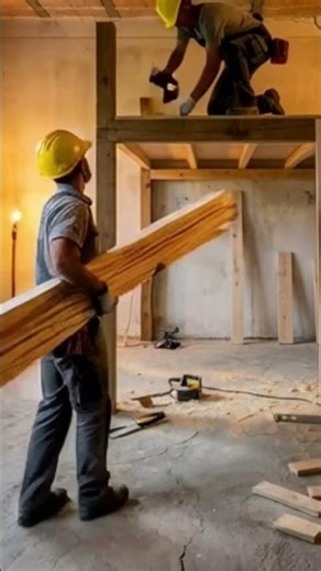 Home renovation from scratch 🛠✨#HomeRenovation #DoItYourself #LoftBed #SweetRoom