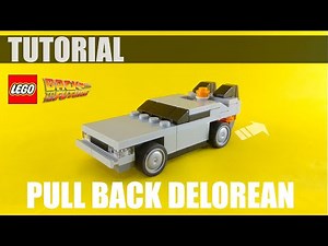 How to Build: Lego Pull Back Action to the Future Delorean time machine toy | Tutorial Video (4k)