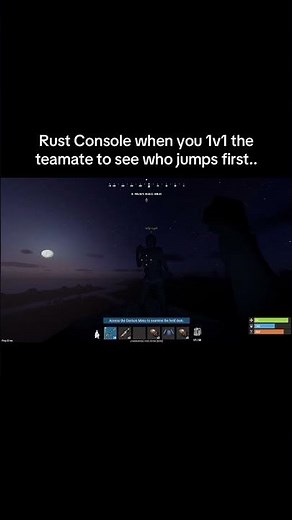 Rust Console when you 1v1 the teamate to see who jumps first..#shorts #rust #rustconsole
