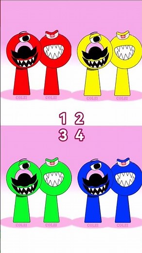 Sprunki OC O meets O2 All Colors shorts #sprunki #incredibox