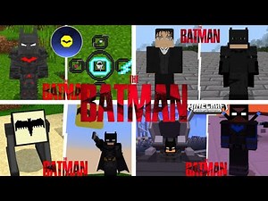 TOP 3 *MELHORES* ADDON/MOD DO BATMAN PARA MINECRAFT PE !