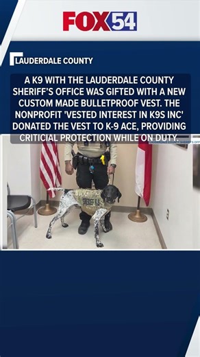 PUP PROTECTION: Lauderdale County K-9 gifted protective vest