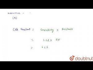 Calculating cell constant: Conductivity of a decimolar solution of potassium chloride at `