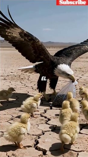 The grandmother's egg falls and the eagle feeds the chicks that hatch from the eggs.