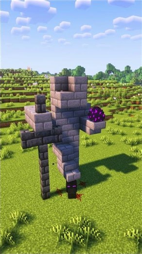 Epic Hero Statue Build 🗿 #minecraft #shorts
