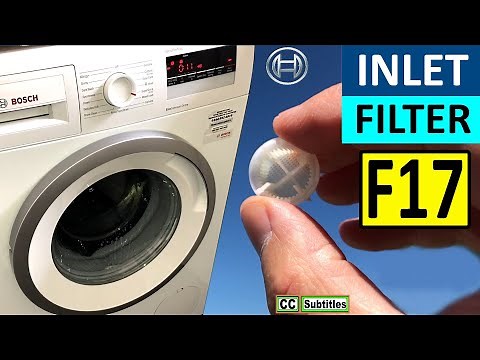 How to remove Aqua Inlet Filter on Bosch Washing Machine Serie 4 VarioPerfect F17 Error