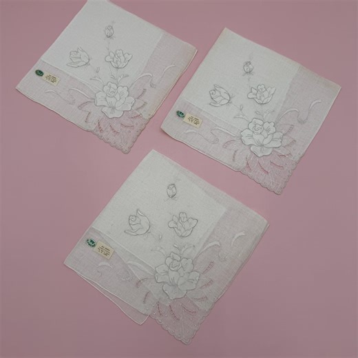Vintage Madeira White Linen Handkerchief Hand Embroidered Floral - Etsy Canada