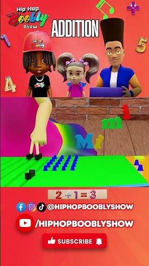 Learn Addition Fun Math Song with Hip Hop Boobly Show | #addition #additionsong #kidssongs