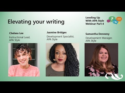 APA Style Questions and Answers (Part 4 of the Leveling Up With APA Style Webinar)