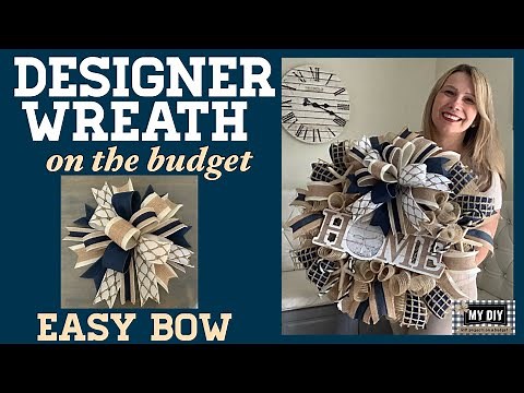 DESIGNER WREATH WITH A BIG BOW | DECO MESH WREATH TUTORIAL | BESTIE BOW TUTORIAL | NAUTICAL WREATH