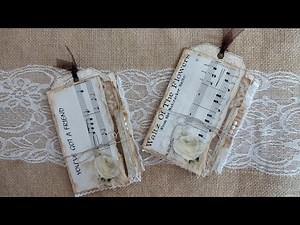 Double Pocket Tags made from Envelopes - inspired by: @Pinkstrawberryz and @CarolineontheHillside