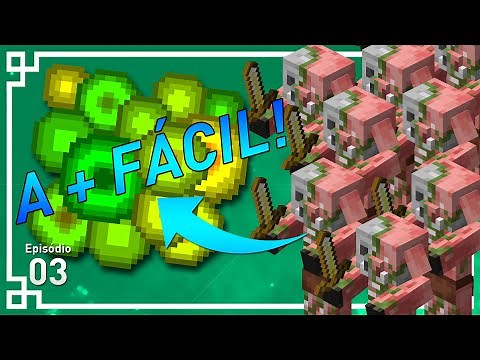 Como fazer a farm de XP com Piglin Zumbi mais FÁCIL do Minecraft! | Minecraft Nova Ep 03