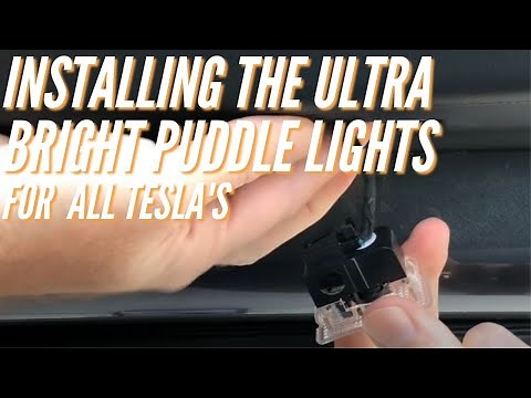 Puddle light installation for Tesla Vehicles