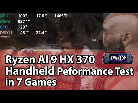 INSANE EFFICIENCY: Ryzen AI 9 HX 370 at 17W. AMD Strix Point APU in a Handheld? 7 Games Tested