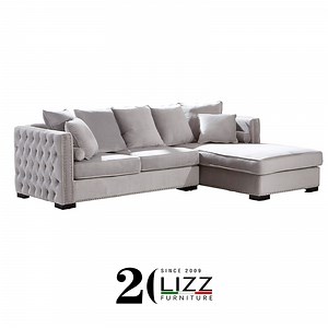 [Hot Item] Modern L-Shape Small Sectional Living Room Furniture Fabric Corner Sofa Set