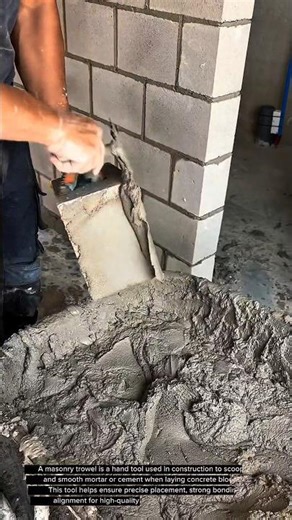 Amazing Masonry Skill – Fast Concrete Block Laying with Masonry Trowel