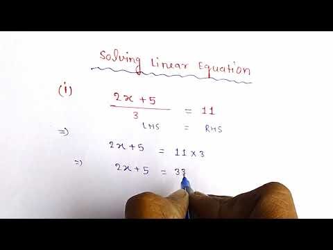 How to find linear equation class 8