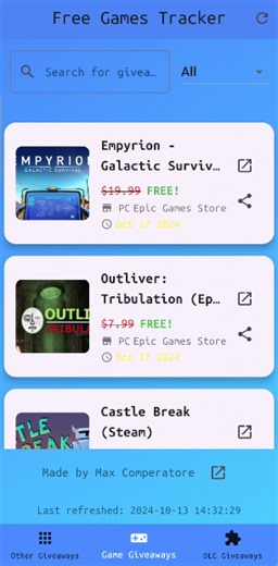 Free Games Tracker by pyoneerC1