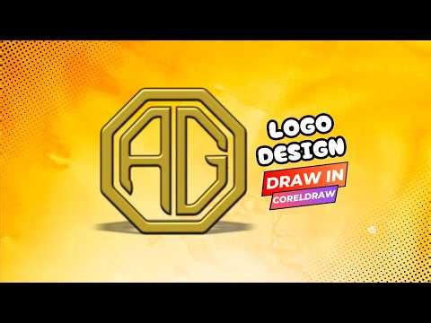 How to make AG Logo Design in Coreldraw | Drawing