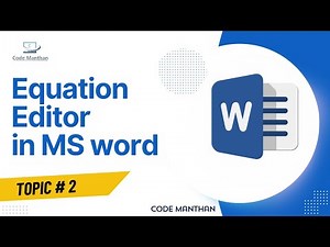 Equation Editor in MS Word | How to use Equation Editor in MS Word |Mathematical Formula in MS Word