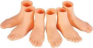 Finger Feet Puppet Tiny Feet Set, Left and Right Small Feet for Fun, Little Feet Fingers for Kids and Adults, Gnomes Small Feet, Pack of 6