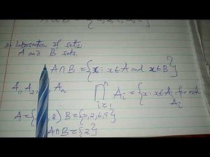 SET OPERATIONS - INTERSECTIONS