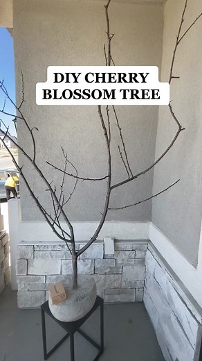 DIY Cherry Blossom Tree - Spring Porch Project