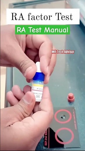 RA Test || RA Factor Test || RA Test Manual #shorts #viral #trending #bloodtest #mlttechadvisor