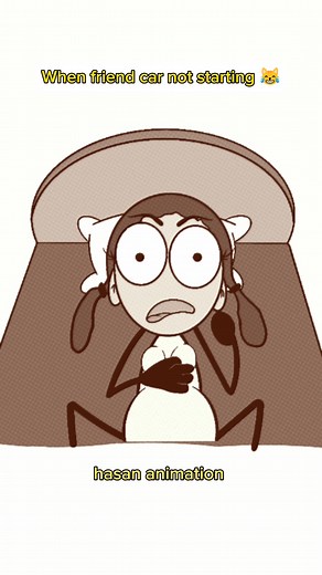 When friend car not starting 😹 #animation #animationmemes #memes #trending #cartoon #foryoupage #america | Hasan Animation