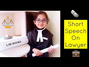 Short Speech On Lawyer In English | Community Helper As A Lawyer | Fancy Dress Lawyer |