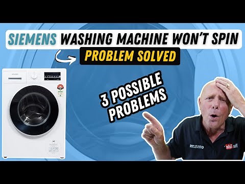 Siemens washing machine won't spin fault finding guide.