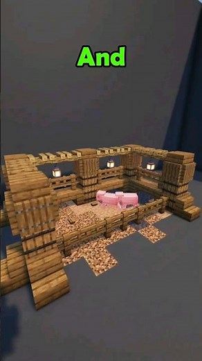 Minecraft Muddy Pig Pen 🐷 [Design Tutorial] #minecraft