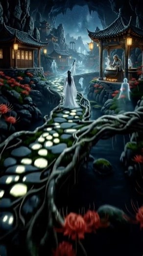 A dimension where human souls enter 🪷 this soup makes everyone forget about all past lives 阴间孟婆汤