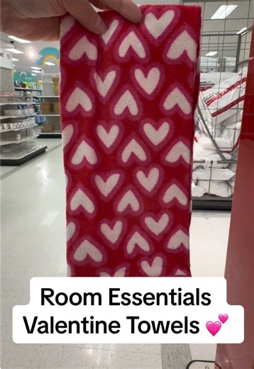 Room Essentials Valentine Towels 💕 Heart-Shaped Noodle Towel — $5 (Red & Pink) 2-Pack Mini Heart Dot Hand Towels — $5 2-Pack Scattered Heart Hand Towels — $5 2-Pack Bows Hand Towels — $5 2-Pack Heart Grid Hand Towels — $5 📍 Found in the bath & towel area #target #ValentinesDay #valentine #TargetFinds #fyp