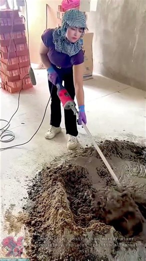 Super convenient construction mortar mixer