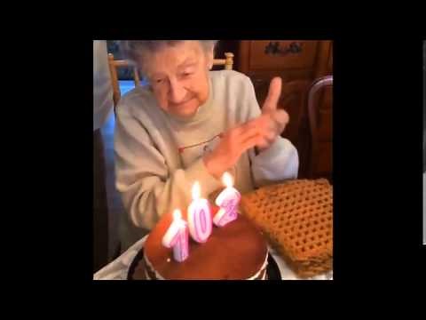 HILARIOUS Grandma Blows Out Dentures Whilst Trying To Blow Out Candles On Birthday Cake!