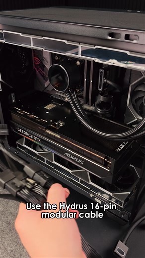 GPU overheating or noise? 🤔 Think it’s your temps or fans? Not this time. On RTX 50-series cards, the real culprit is often the stock 16-pin cable—that extra 8-pin droops into the bottom fans, blocking airflow or rubbing with that annoying scratching sound. 😭 Routing it over the GPU? Sure, but it kills the clean look. 👉 Enter the Hydrus 16-pin modular cable: slim, right-angle design, zero clearance issues, and it keeps your build looking flawless. Tested on the 5080—no blockages, no noise, ju