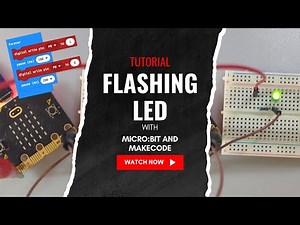 How to Make a Flashing LED with Microbit #flashinglights #microbit #electronics #ledlights #makecode
