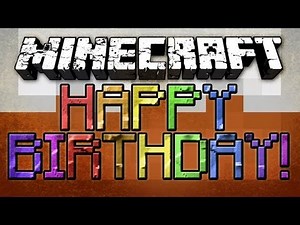 Minecraft Happy birthday with Noteblocks and fireworks!!!